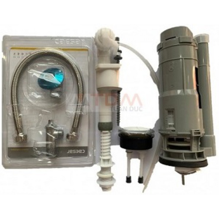 Bộ xả bồn cầu Caesar - Phao cấp nước, Van xả, Tay gạt, Nút nhấn