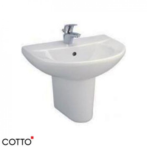 Chậu rửa mặt lavabo Cotto C014/C4201 Wendy chân treo - Tuấn Đức