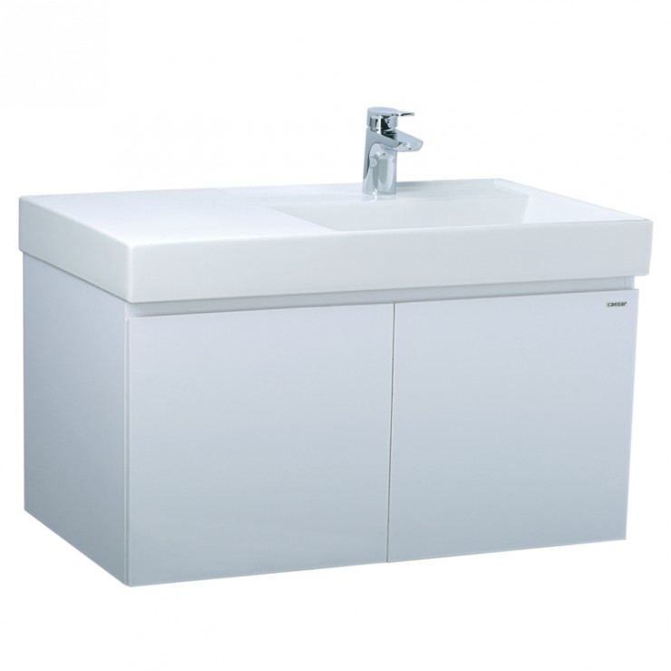 Bộ tủ chậu rửa mặt lavabo Caesar LF5384/EH05382AV treo tường - Tuấn Đức