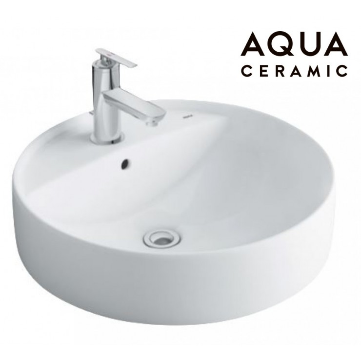 Chậu rửa mặt lavabo Inax AL-294V đặt bàn đá tròn 472mm - Tuấn Đức