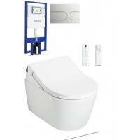 Bồn cầu TOTO CW542HME5UNW1/TCF802C2Z/WH172AAT nắp điện tử treo tường