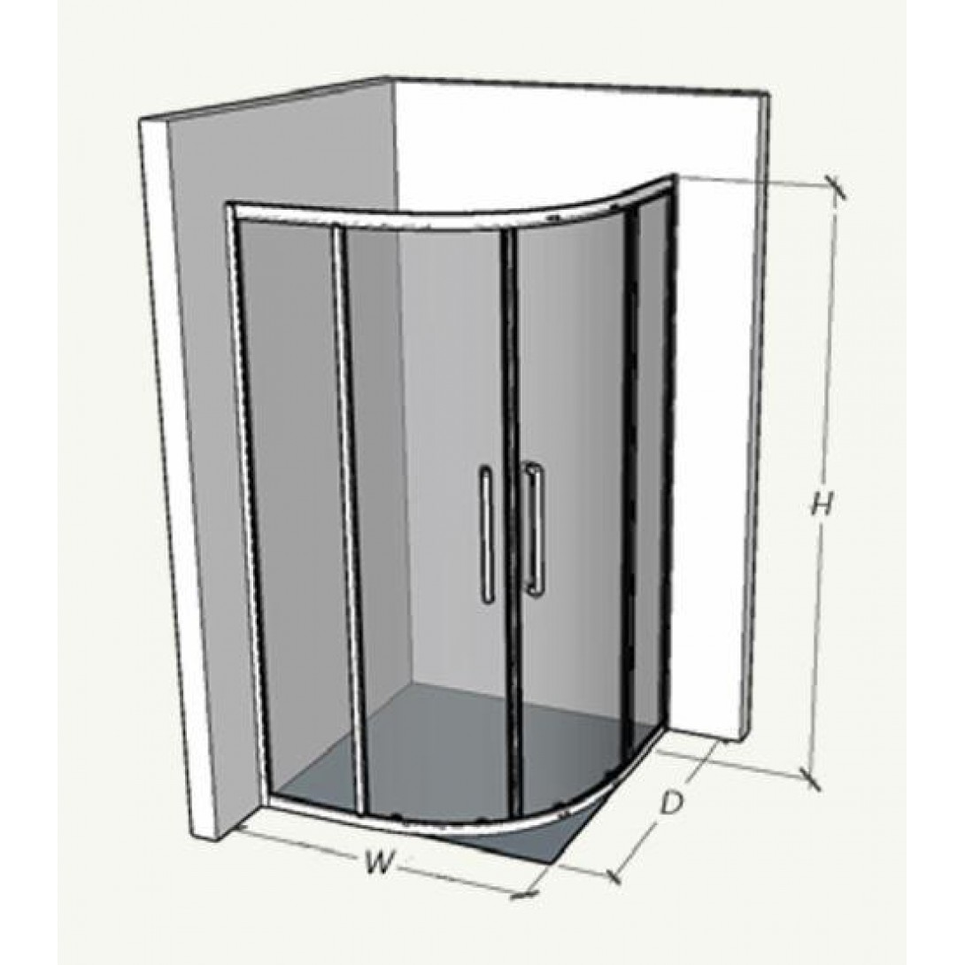 Phòng Tắm Kính Fendi FCT-4X4 màu Mirror Gold