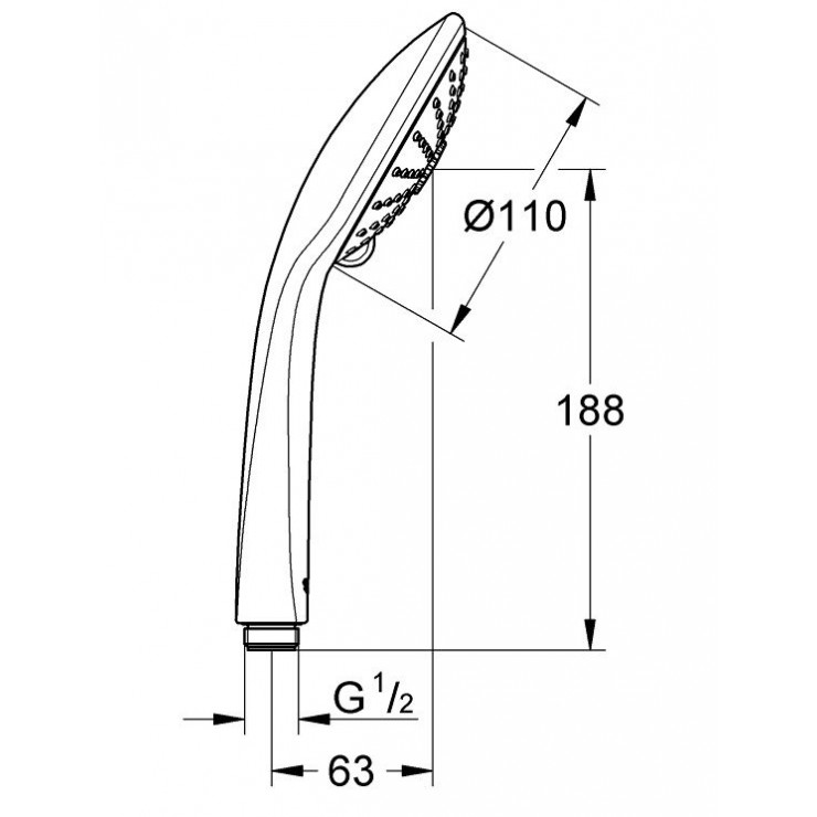 Tay Sen Grohe 27221000 Euphoria 110mm Massage 3 Chế Độ - Tuấn Đức