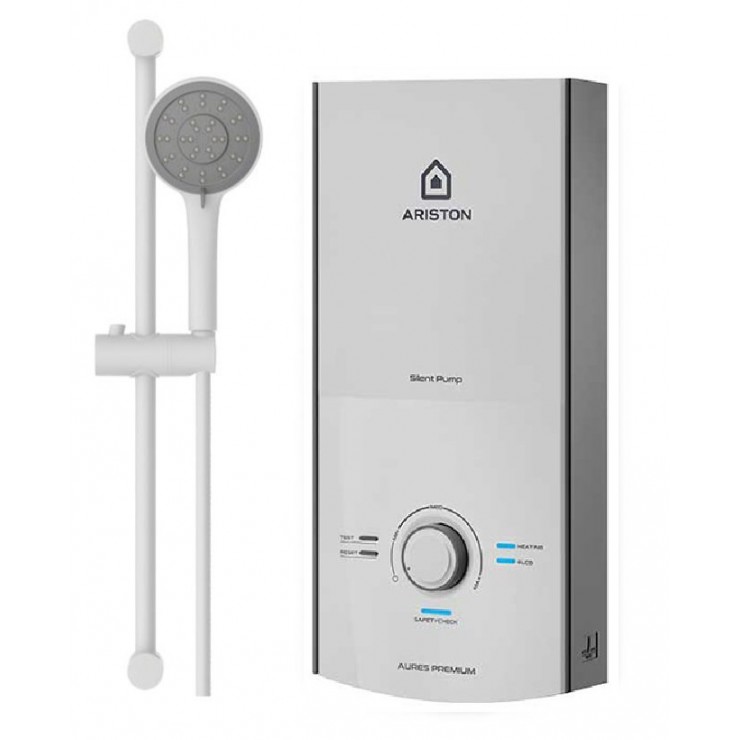 Máy nước nóng Ariston Aures Premium 4.5P Ivory trực tiếp có bơm 2.0