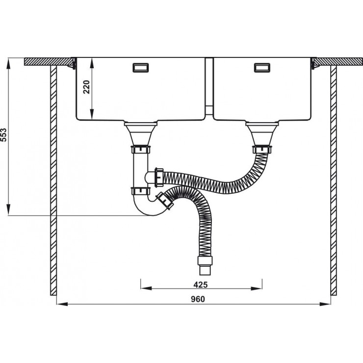 Chậu Bếp Hafele HS21-SSN2S90 567.96.313 Hai Hộc Và Phụ Kiện 860x440 mm Inox 304 Màu Đen - Tuấn Đức