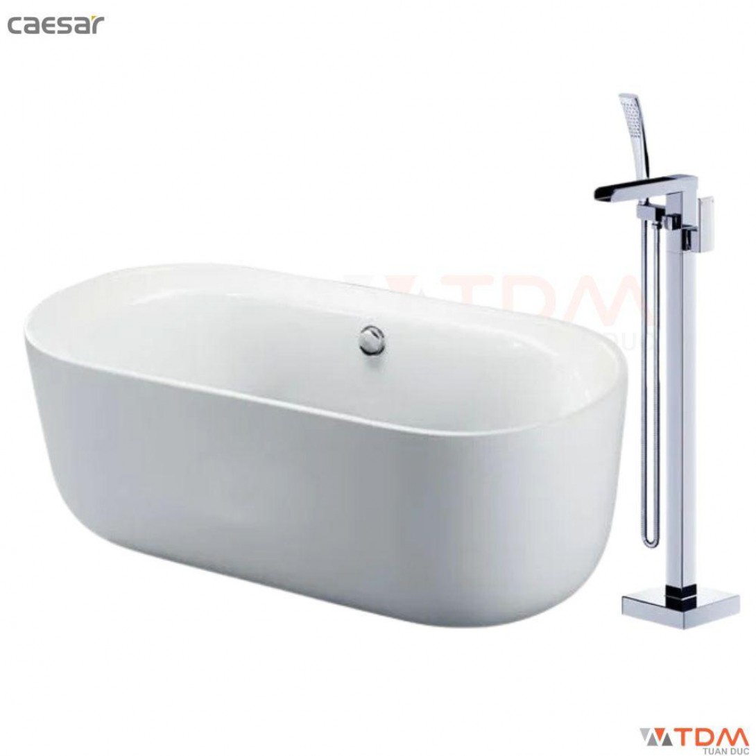 Combo Bồn Tắm Kèm Vòi CAESAR AT0750+AS689C Đặt Sàn 1.5M - Tuấn Đức