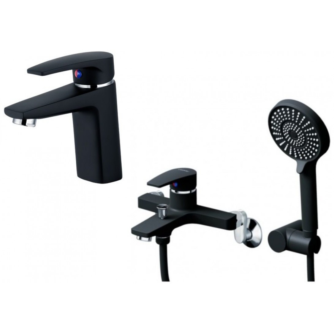 Combo Caesar B390CBU + S393CB Nóng Lạnh vòi lavabo và sen tắm nóng lạnh