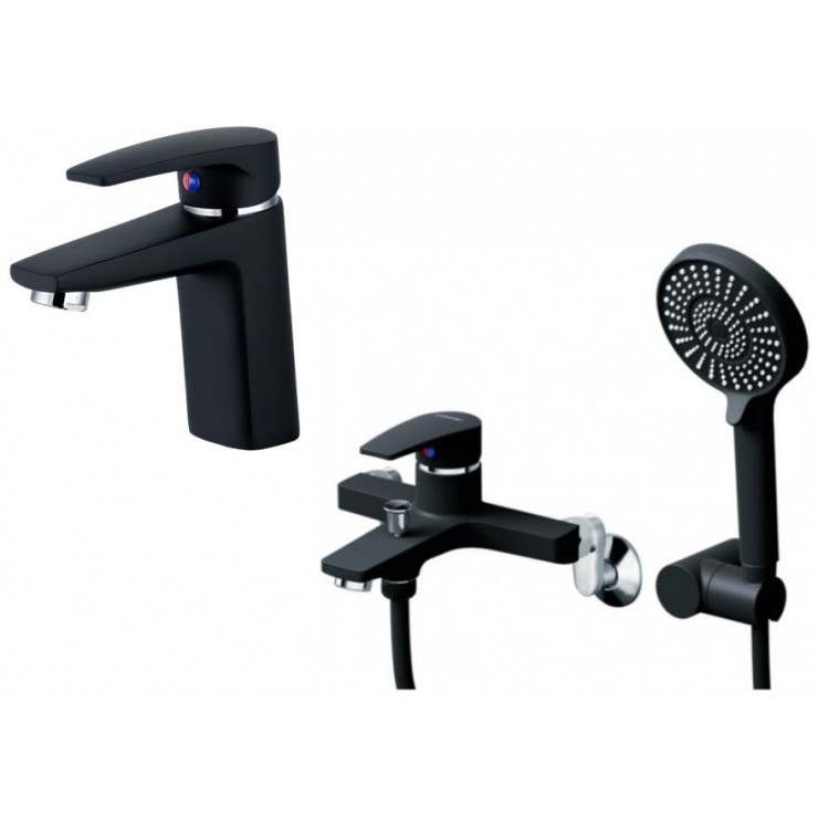Combo Caesar B390CBU + S393CB Nóng Lạnh vòi lavabo và sen tắm nóng lạnh