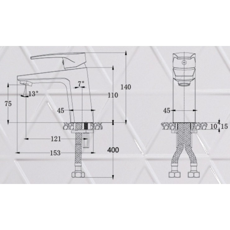 Combo Caesar B390CBU + S393CB Nóng Lạnh vòi lavabo và sen tắm nóng lạnh