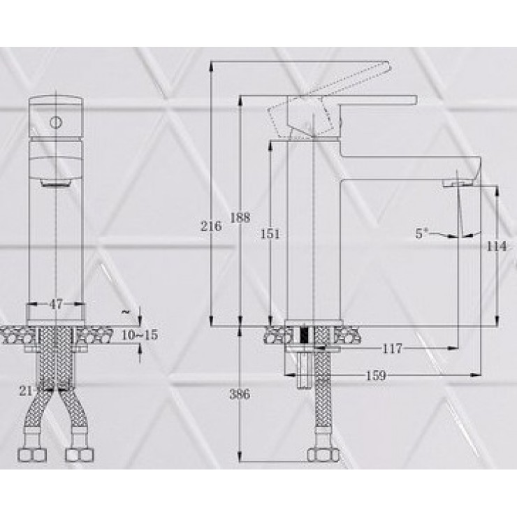 Vòi chậu rửa mặt lavabo Caesar B550CU nóng lạnh - Tuấn Đức