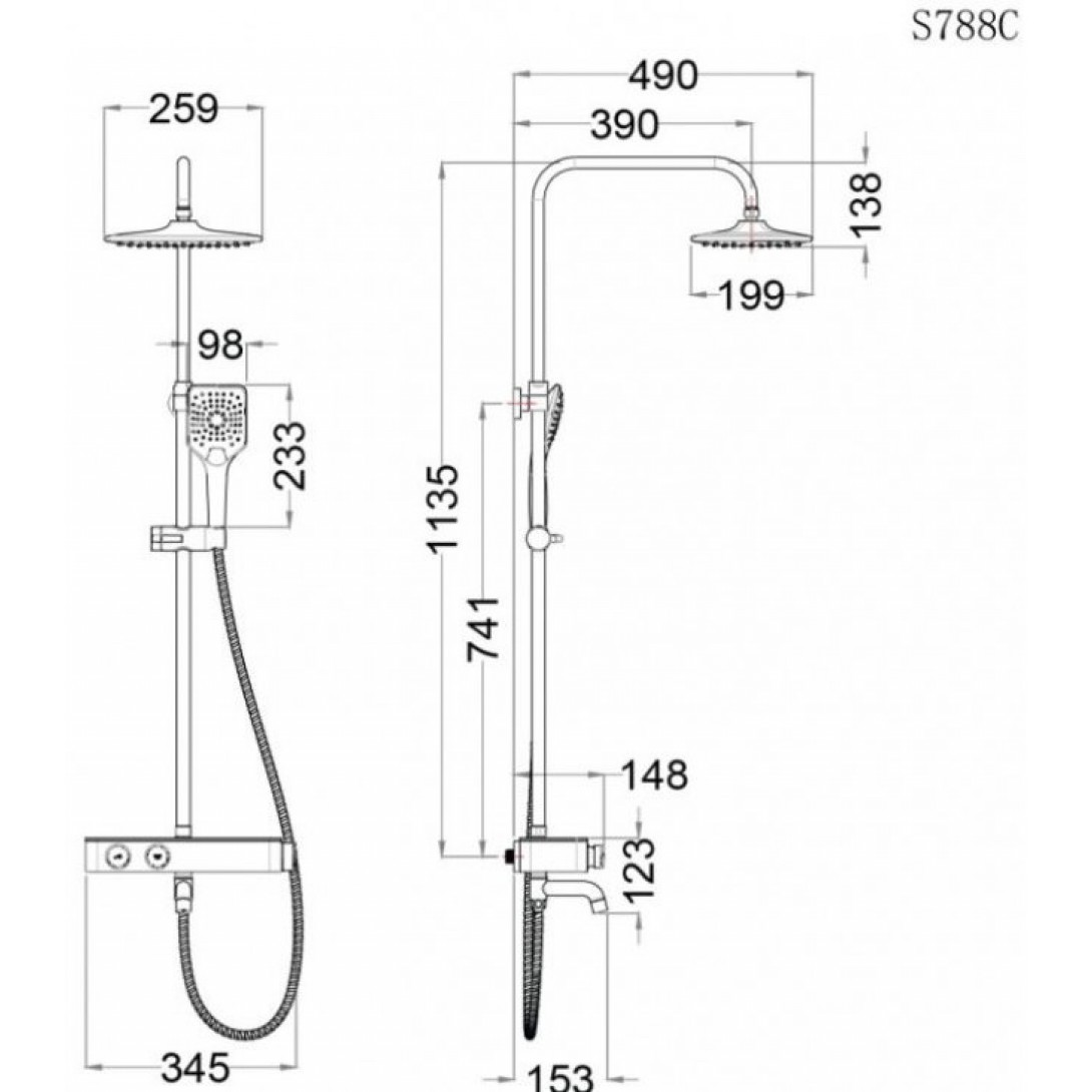 Combo Sen Vòi Nhiệt Độ Bồn Cầu Caesar S788C + CD1320