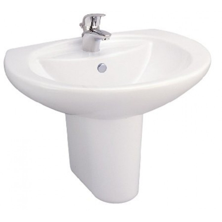 Chậu rửa mặt lavabo COTTO C0107/C4201 treo tường chân ngắn - Tuấn Đức