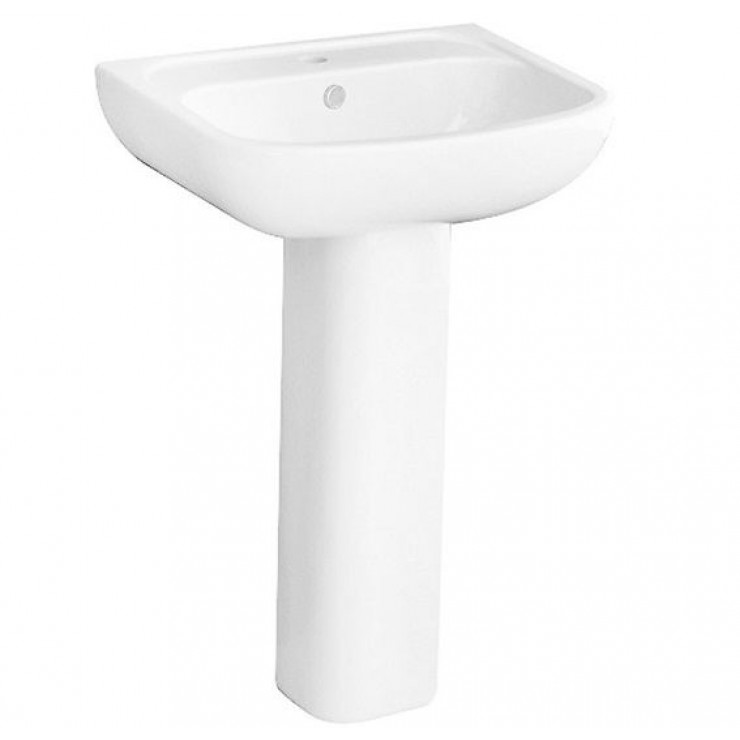 Chậu Lavabo COTTO C0141/C4141 Brio Chân Dài treo tường chân đứng