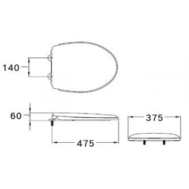 Nắp Êm Bồn Cầu Cotto C91005 (C1015, C12017) - Tuấn Đức