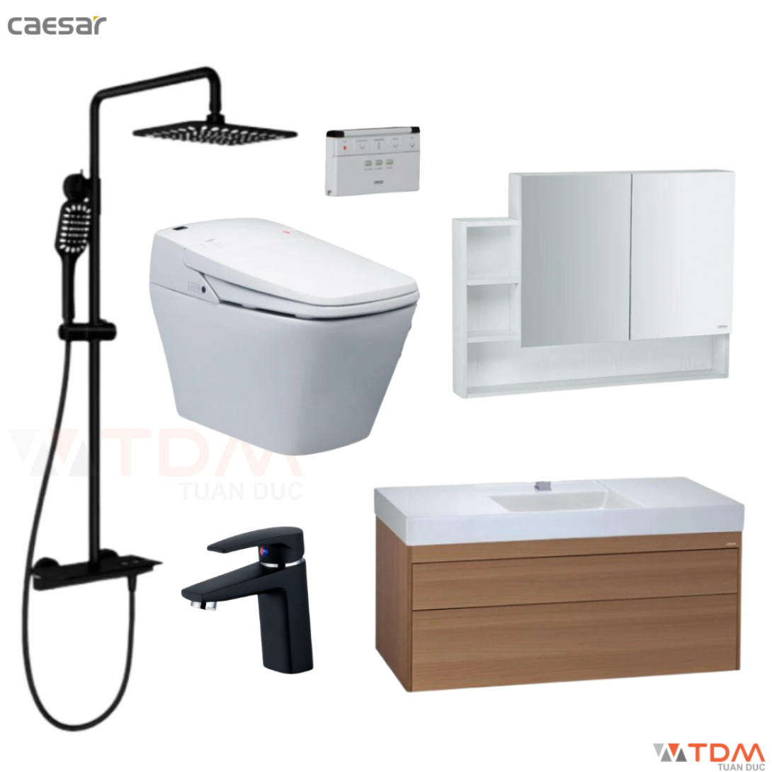 Combo Caesar Trọn Bộ CA1380H + LF5388SB + EH05388DWV + B390CBU + S688CB + EM01100V - Tuấn Đức