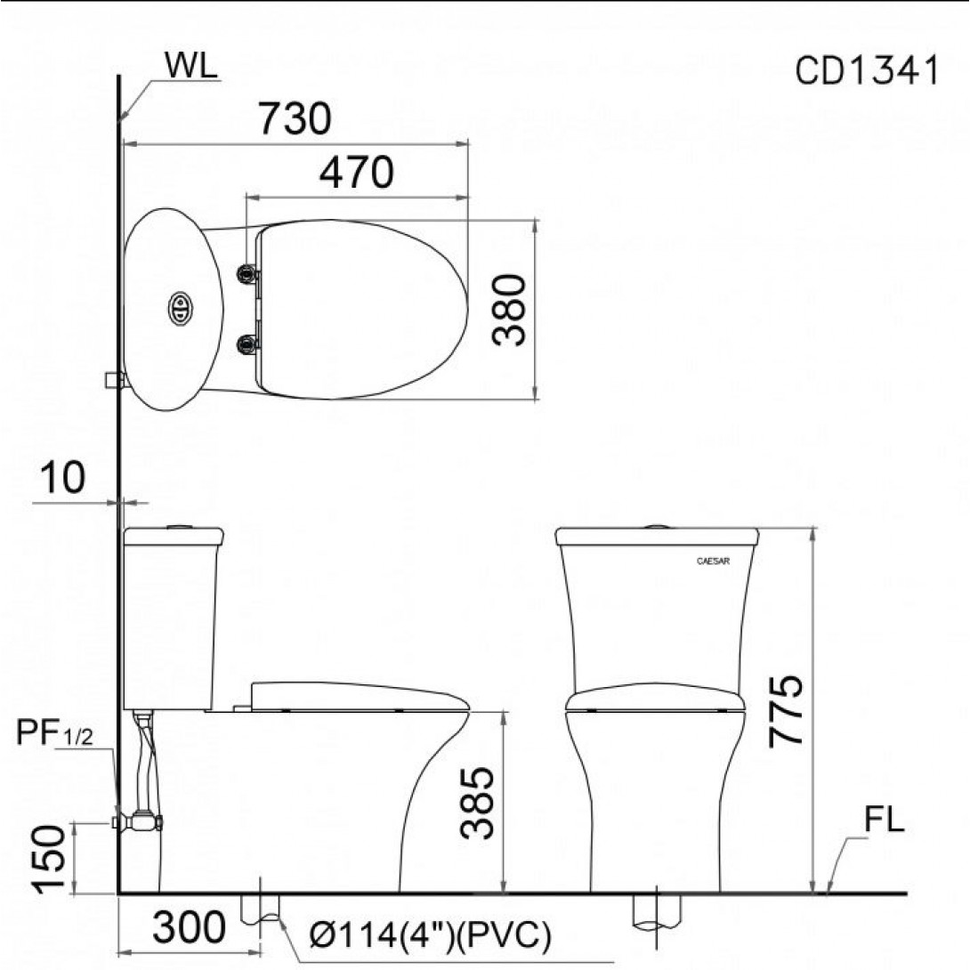 Combo Caesar 3 Món CD1341 + BS304CW + LF5261