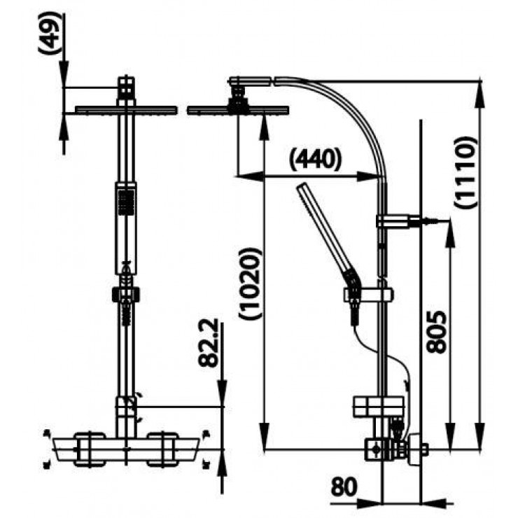 Sen Cây COTTO CT2134W Square Nhiệt Độ - Tuấn Đức
