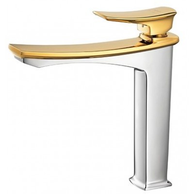 Vòi lavabo COTTO CT2202AY Cubic nóng lạnh thân cao gắn chậu rửa mặt đặt bàn