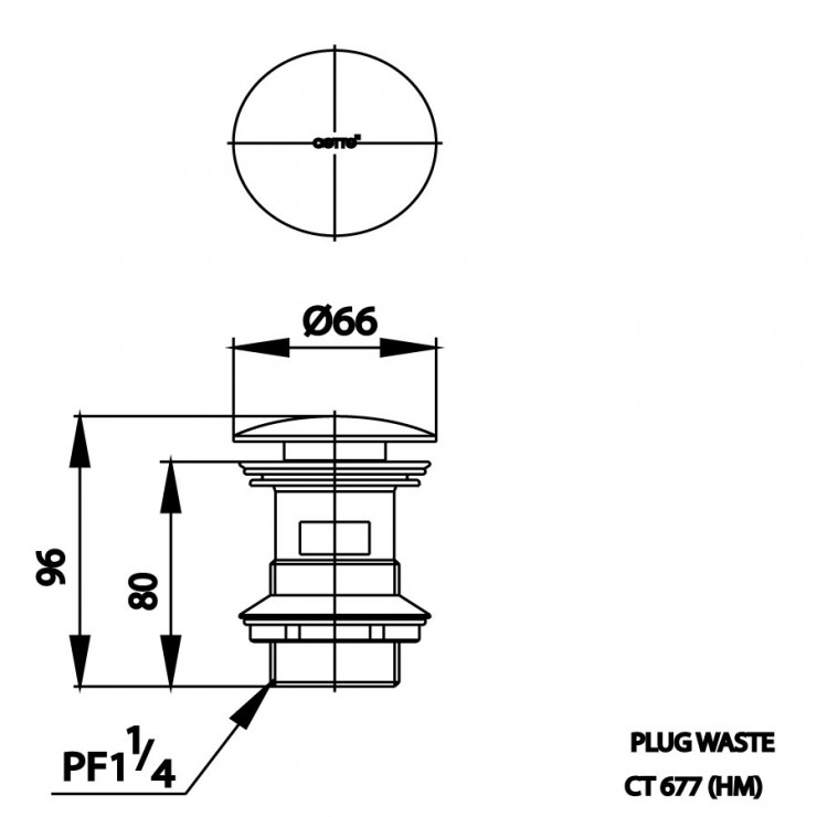 Nút Nhấn Lavabo COTTO CT677#WH(HM) Màu Vàng- Tuấn Đức