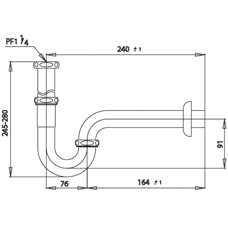 Ống thải nước co chữ P COTTO CT683(HM) - Tuấn Đức