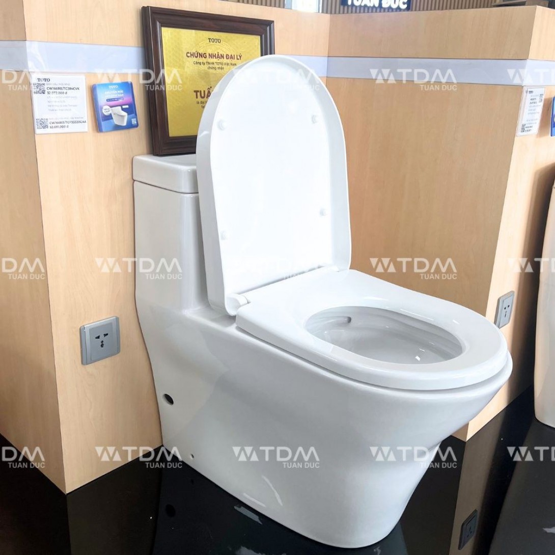 Bồn cầu TOTO CW166RB/TC384CVK nắp êm - Xí bệt bàn cầu vệ sinh 1 khối
