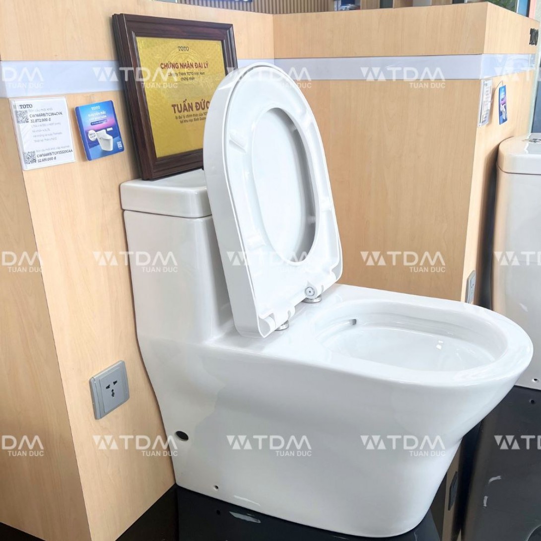 Bồn cầu TOTO CW166RB/TC384CVK nắp êm - Xí bệt bàn cầu vệ sinh 1 khối