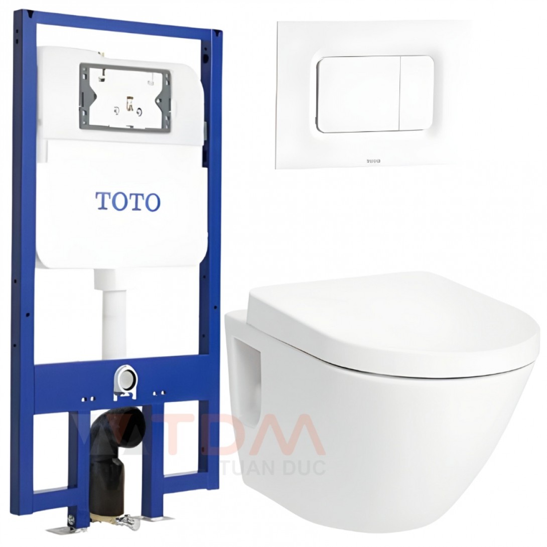 Bồn Cầu TOTO CW762/TC384CVK#W/MB170P/WH171A Treo Tường - Tuấn Đức