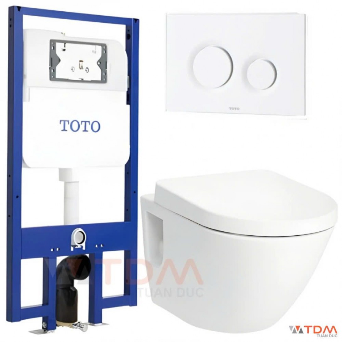 Bồn cầu treo tường TOTO CW762/TC384CVK/WH172A/MB174P#WH