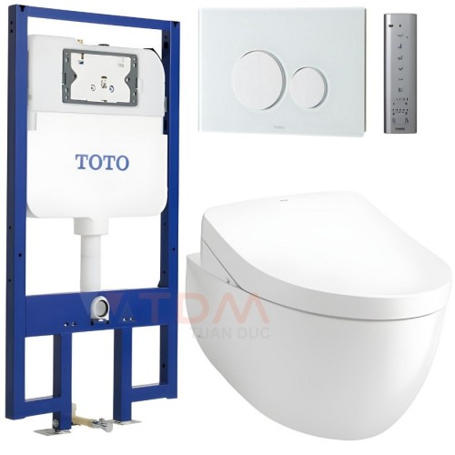 Bồn Cầu TOTO CW812REA/TCF4911EZ/WH172AT/TCA465/MB176G#WH Treo Tường