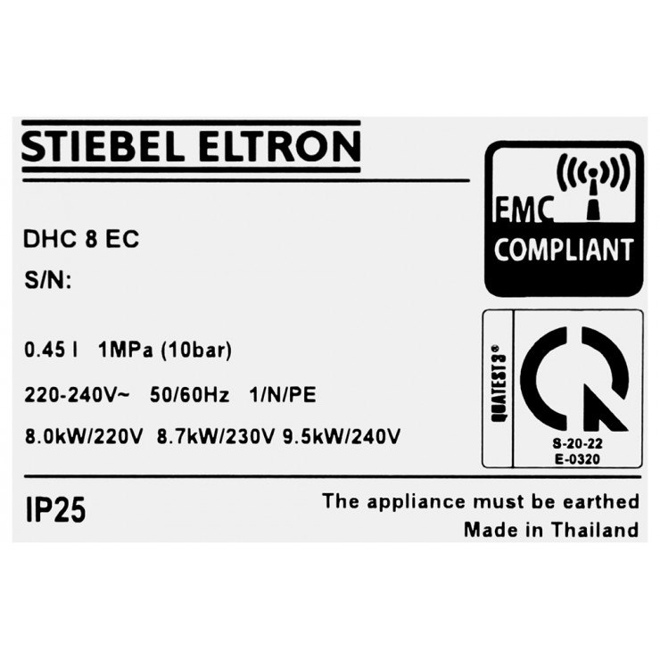 Máy Nước Nóng Gián Tiếp Stiebel Eltron DHC 8 EC (VN) 8000W Đa Điểm