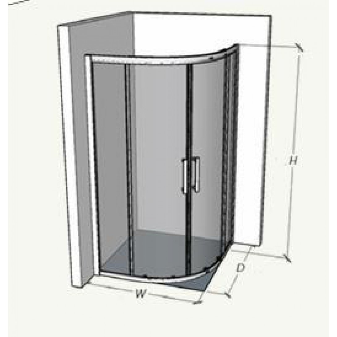 Phòng Tắm Kính Fendi FCT-1X4 màu Anod Gold