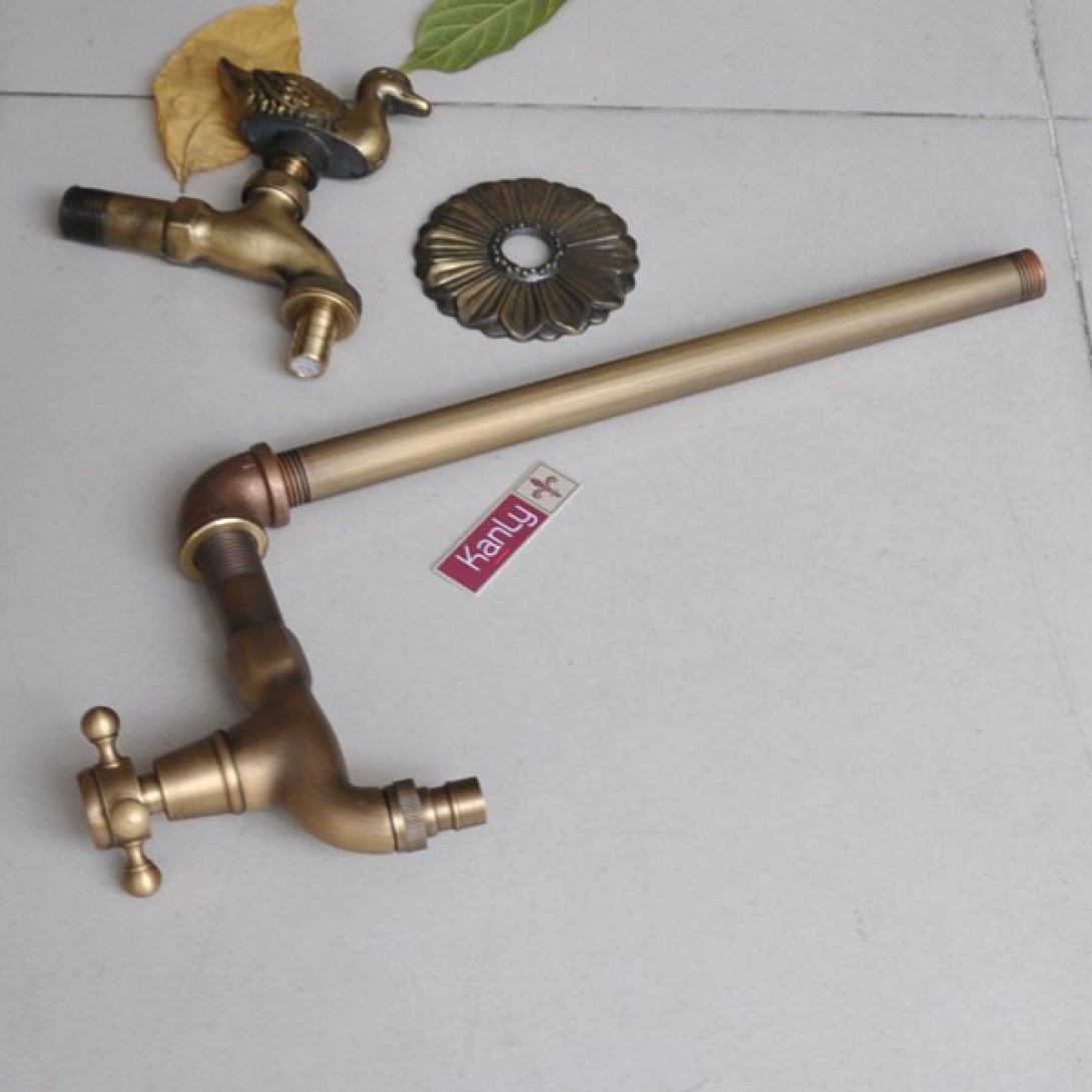 Vòi Nước Kanly GCT01 Lạnh Bằng Đồng Gắn Tường - Tuấn Đức