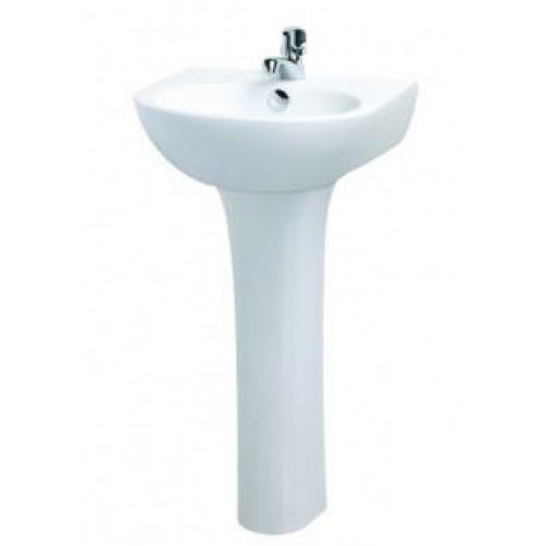 Chậu Rửa Mặt Lavabo Caesar L2140/P2445 Treo Tường Chân Dài - Tuấn Đức