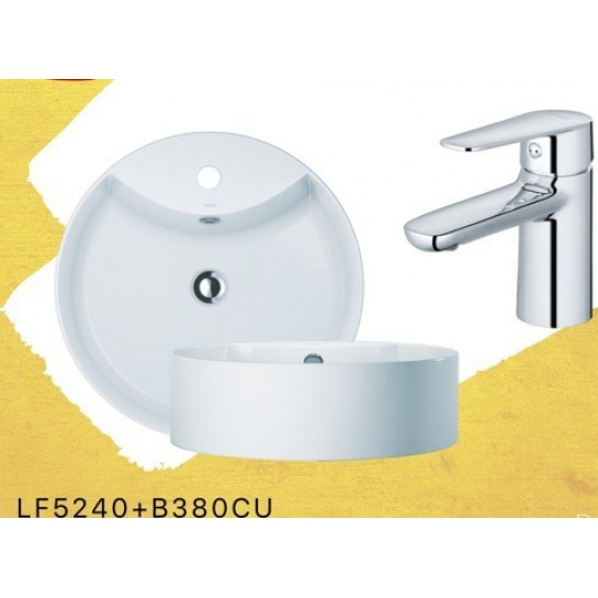 Combo Caesar Lavabo Và Vòi Nóng Lạnh LF5240 + B380CU - Tuấn Đức