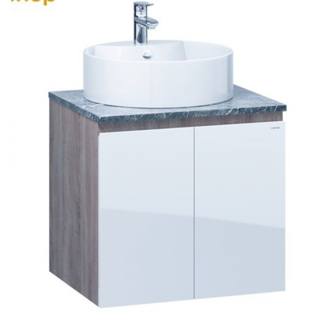 Bộ tủ chậu rửa mặt lavabo Caesar LF5240/EH46001AWV treo tường - Tuấn Đức