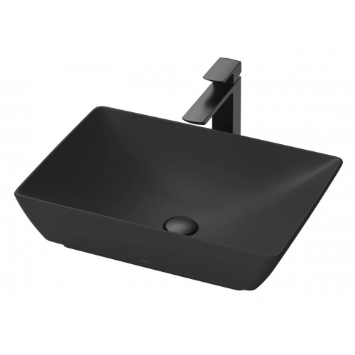 Chậu rửa mặt lavabo TOTO LT1735#MBL đặt bàn màu đen mờ 550x380 mm