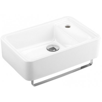 Chậu rửa mặt lavabo COTTO C0107/C4201 treo tường chân ngắn - Tuấn Đức