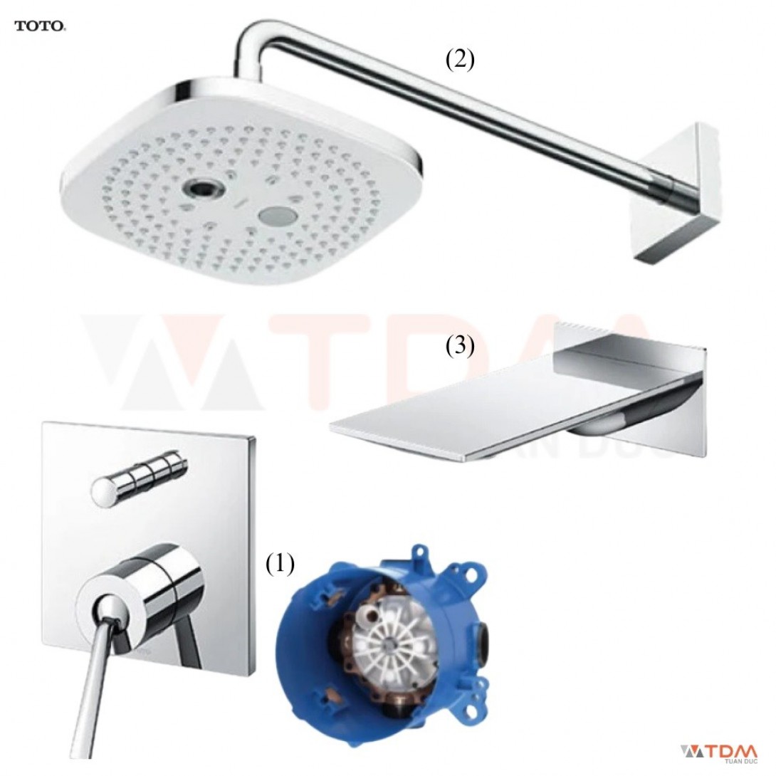 Bộ vòi hoa sen TOTO TBP02302B/TBW02004A/TBP02001B âm tường nóng lạnh ...