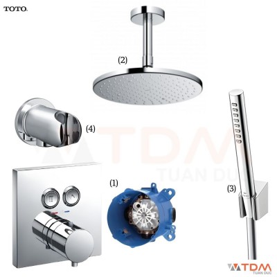 Van điều chỉnh nóng lạnh TOTO TBS03304B kèm nút chuyển hướng - Tuấn Đức