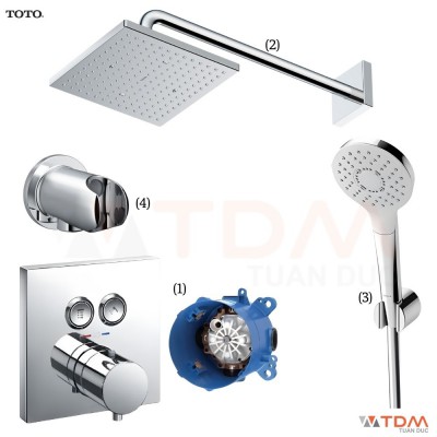 Van điều chỉnh nóng lạnh TOTO TBS03304B kèm nút chuyển hướng - Tuấn Đức