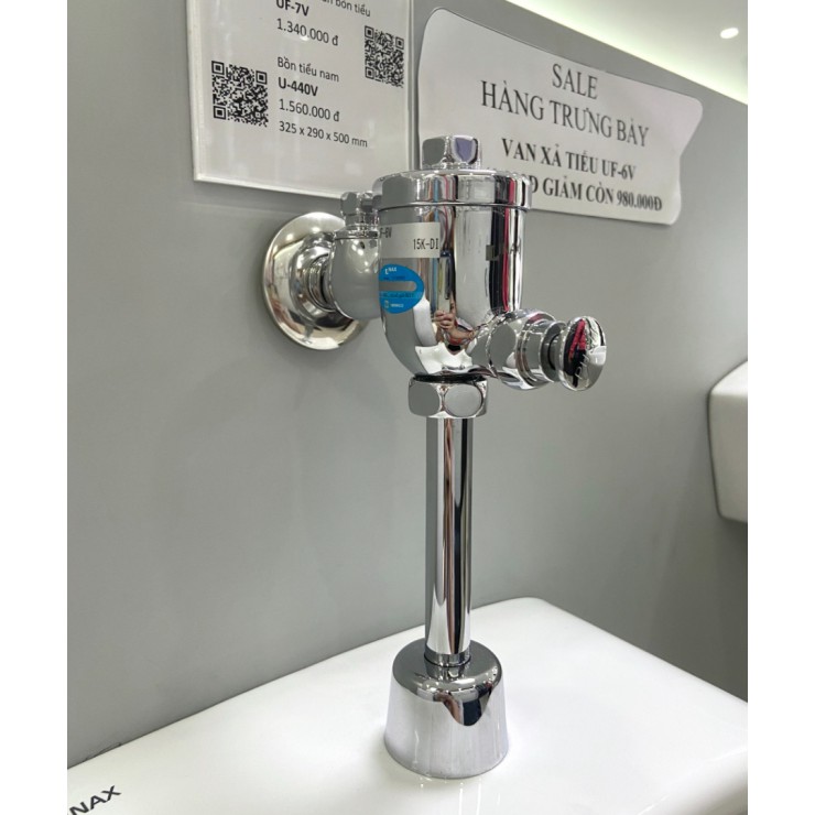 [HÀNG TRƯNG BÀY] Van Xả Ấn Bồn Tiểu Inax UF-5V Ống Thẳng - Tuấn Đức