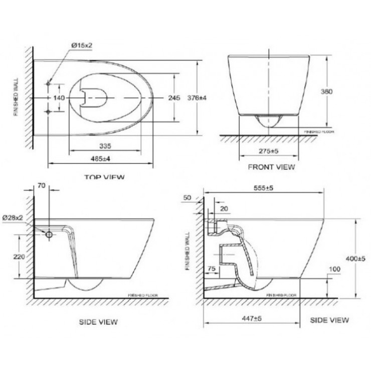 Bồn cầu treo tường American Standard VF-3119B/CL6117M-6D/G3004A/VPTL ...