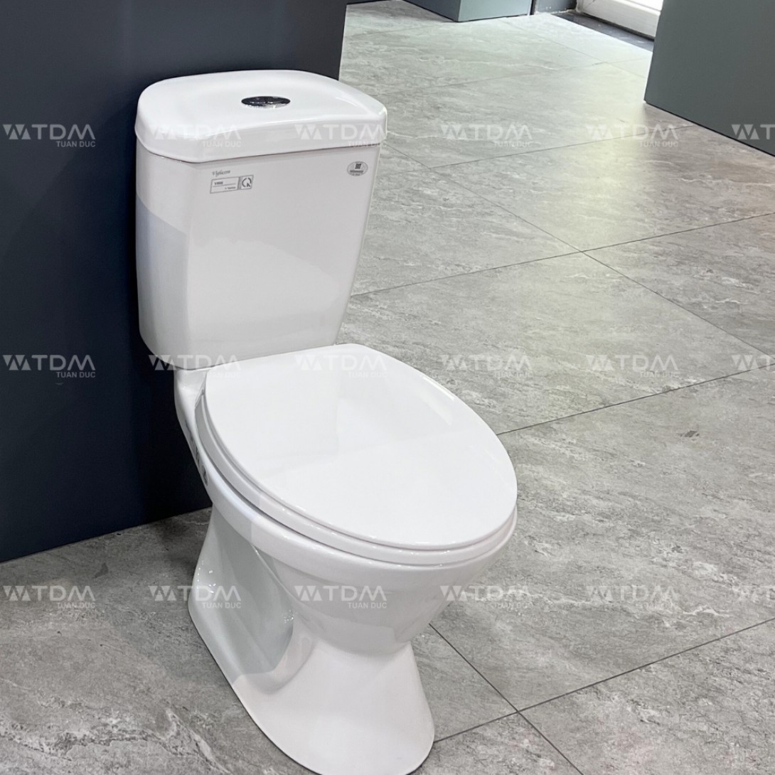 Bồn cầu Viglacera VI66 nắp êm - Xí bệt bàn cầu vệ sinh 2 khối - Tuấn Đức