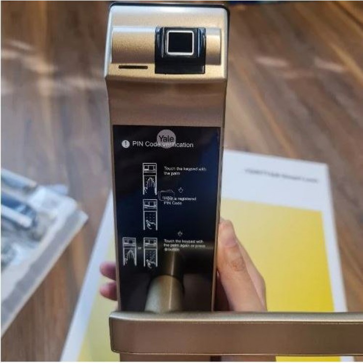 Khóa cửa điện tử Yale YDM7116A CG (YDM 7116A CG) màu vàng gold đa chức năng