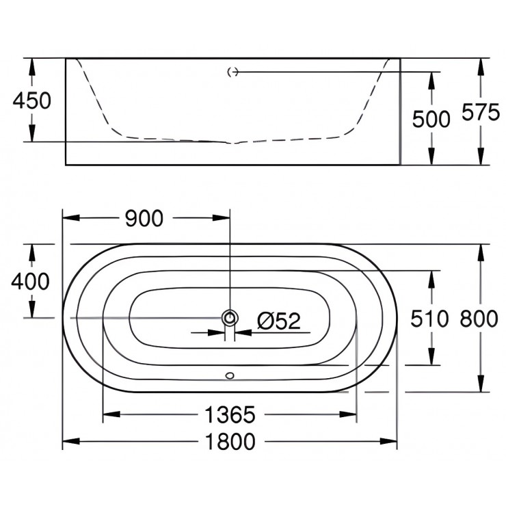 Bồn tắm Grohe Essence 39729000 đặt sàn độc lập 1.8M - Tuấn Đức