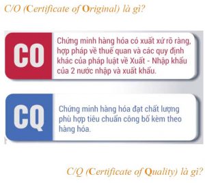 Chứng Nhận Xuất Xưởng CO CQ CNXX & Bảo Hành Thiết Bị Vệ Sinh