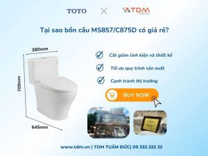 So sánh bồn cầu 1 khối Toto MS857/C875D với MS885/C885D và MS855/C855D