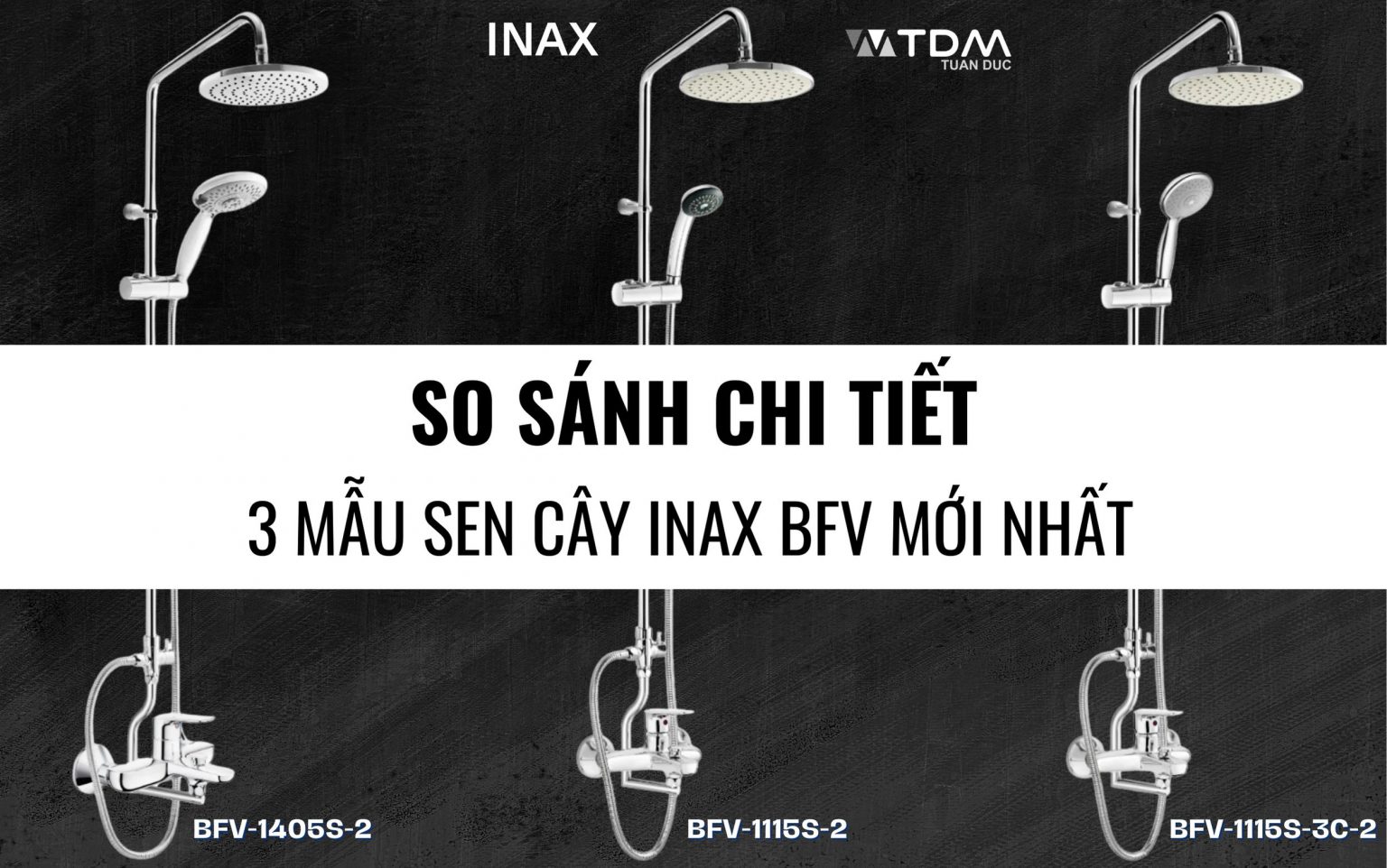 So Sánh 3 Mẫu Vòi Sen Cây Inax BFV Nóng Lạnh Ưu Chuộng Nhất năm 2025